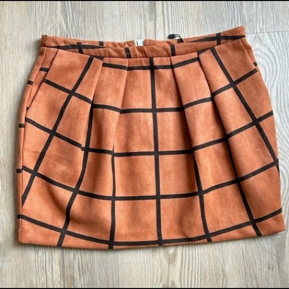 Luna | Skirts | Luna Orange Black Skirt S | Poshmark